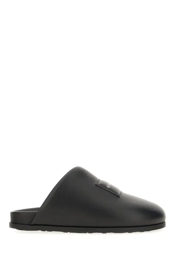 Givenchy Black Leather Slippers - Multicolor