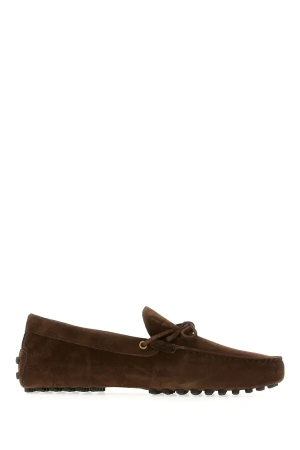 TOD'S Suede Loafers With Tie Fastening - Multicolor