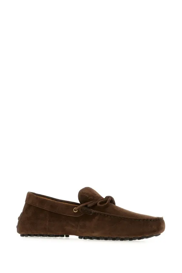 TOD'S Suede Loafers With Tie Fastening - Multicolor