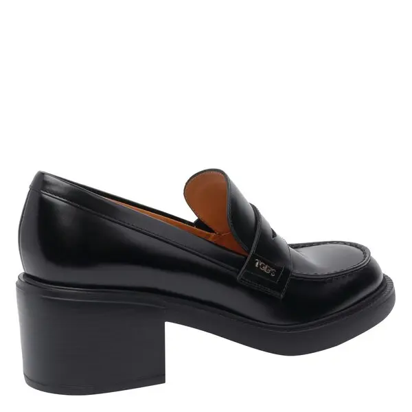 TOD'S Leather Block Heel Pump Loafers