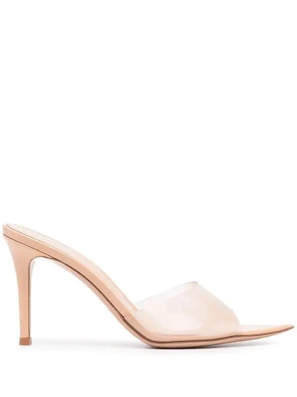 GIANVITO ROSSI Elle Open Toe High Heel Mules