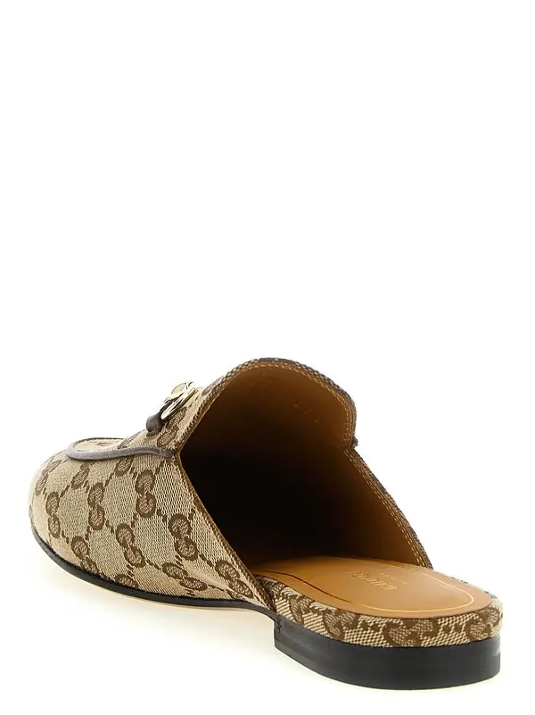 Gucci Princetown Slippers With All-over Logo Print