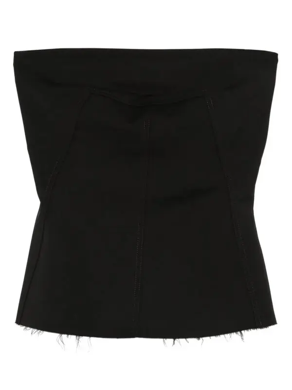 Rick Owens Strapless Top With Exposed Back Zip