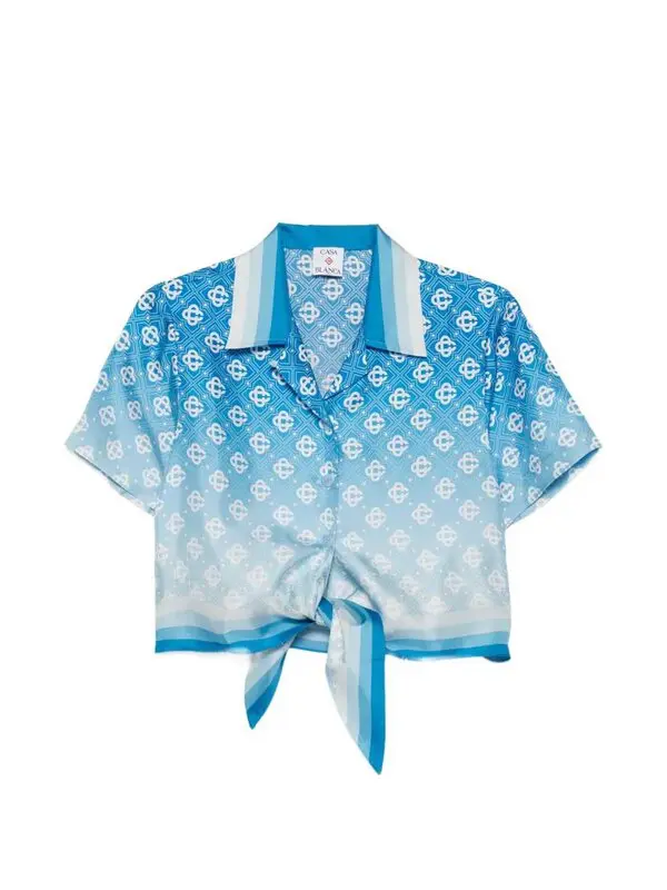 Casablanca Diamond Monogram Tie Shirt