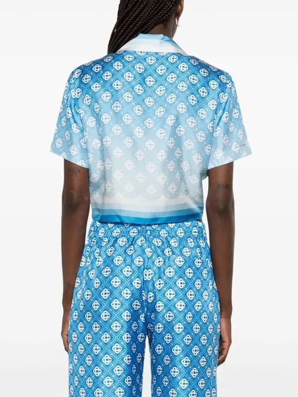 Casablanca Diamond Monogram Tie Shirt