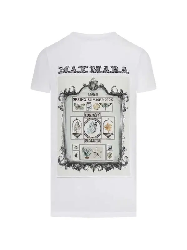 Max Mara Cotton Graphic T-shirt - White