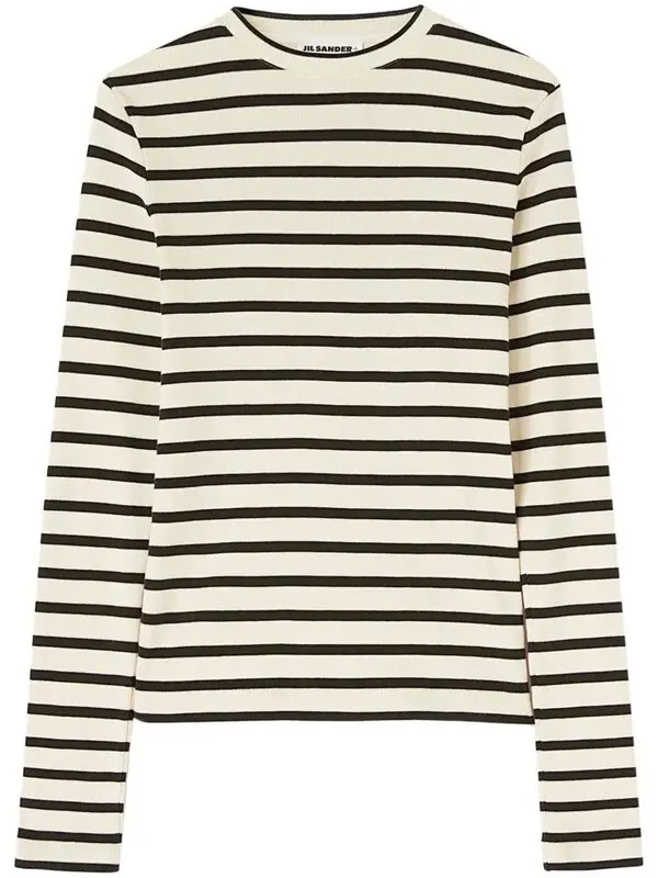 JIL SANDER Striped Cotton T-shirt - Multicolor