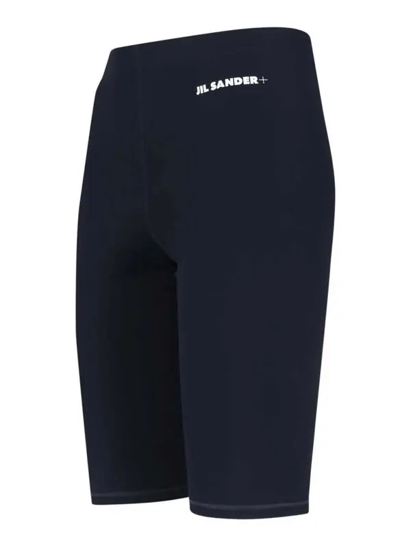 JIL SANDER Printed Logo Cycling Shorts - Blue