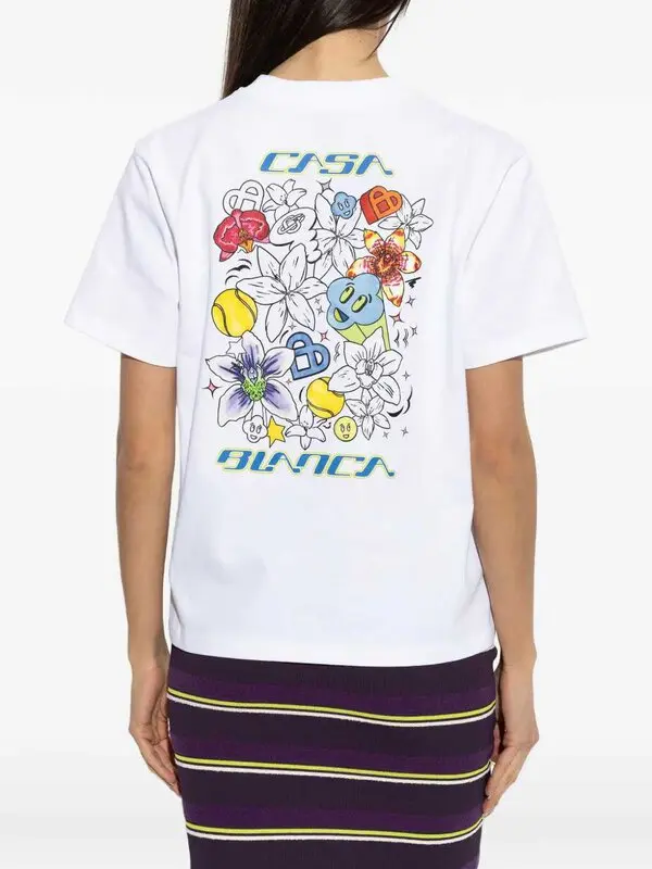 Casablanca Short-sleeved T-shirt With Graffiti Print