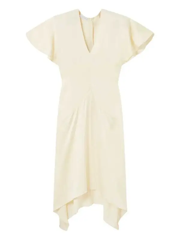 Stella McCartney V-neck Satin Midi Dress - Multicolor