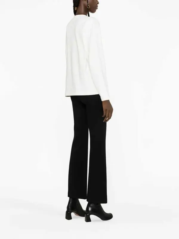 JIL SANDER Cotton Crewneck Sweatshirt With Logo Print - White