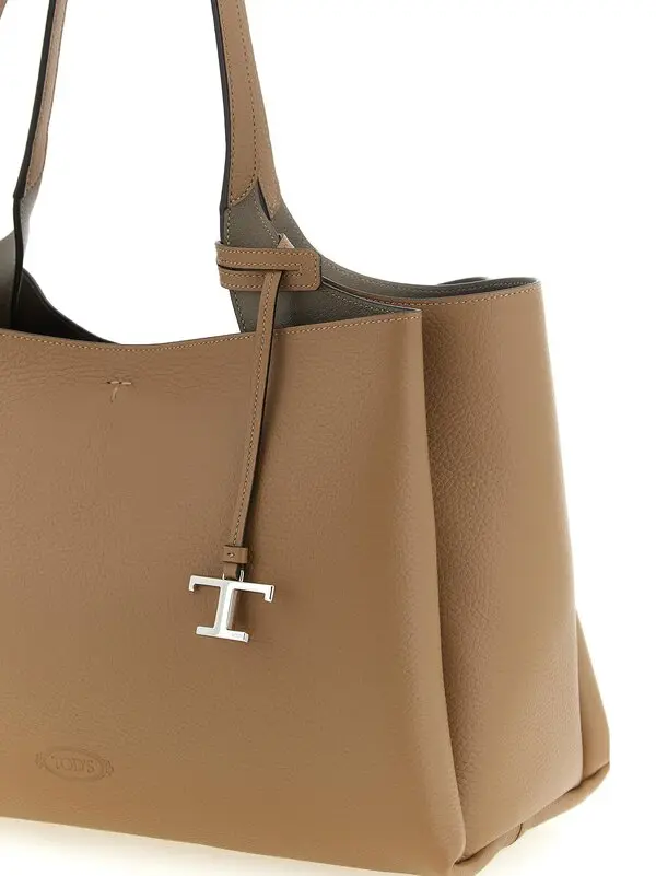 TOD'S Medium T Timeless Shopping Bag - Brown