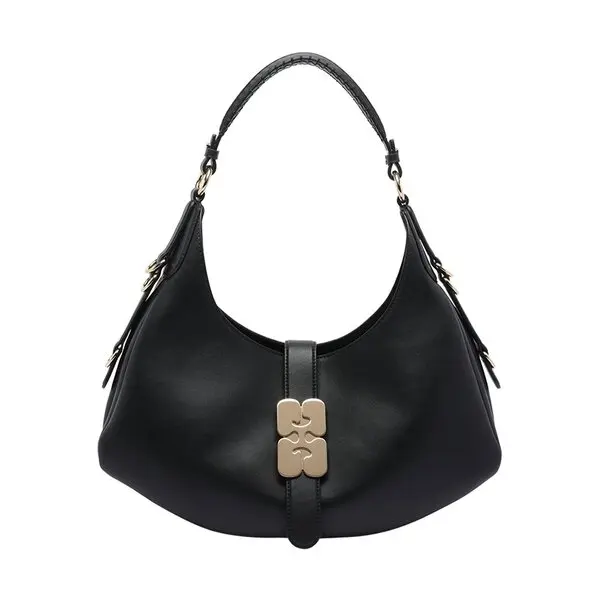 GANNI Small Kat Shoulder Bag - Black
