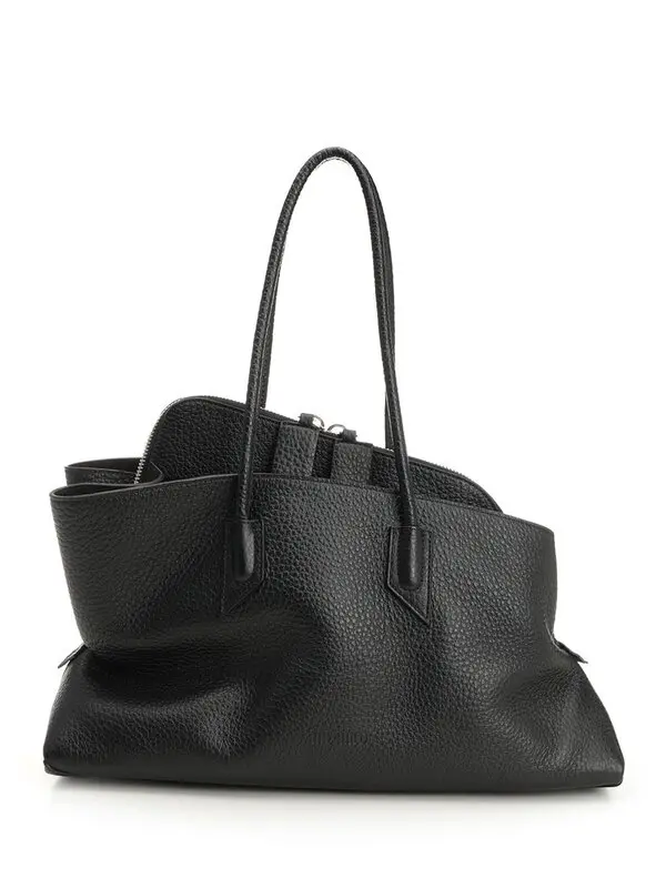 Attico Medium La Passeggiata Shoulder Bag - Black