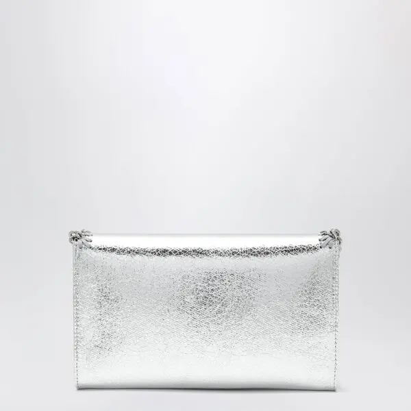 Stella McCartney Falabella Metallic Crossbody Wallet Bag - Silver
