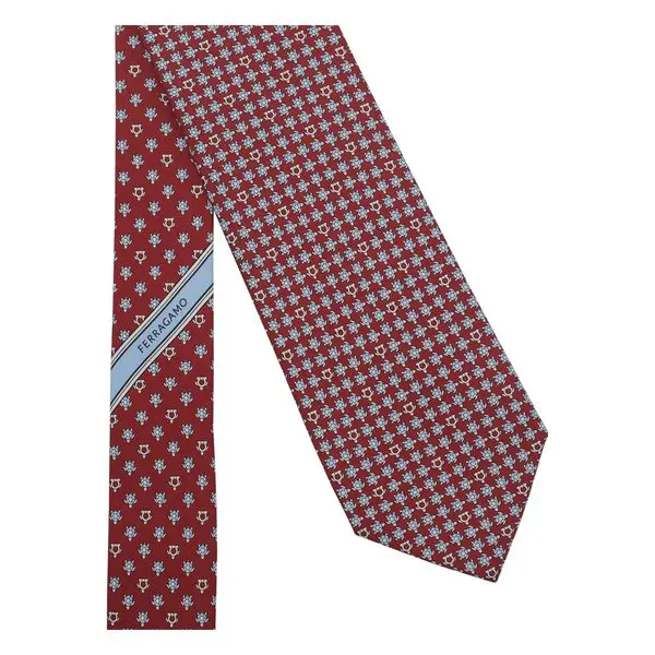FERRAGAMO Silk Neck Tie - Red