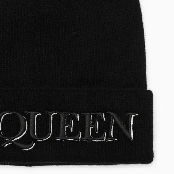 Alexander McQueen Beanie With Logo Detail