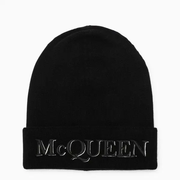 Alexander McQueen Beanie With Logo Detail - Multicolor