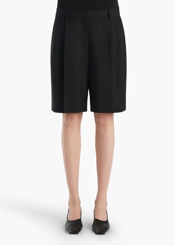 Khaite Auggie Wool Shorts