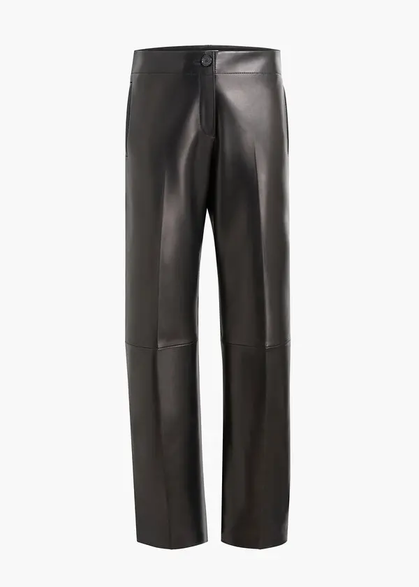 Khaite Mita Leather Trousers - Black