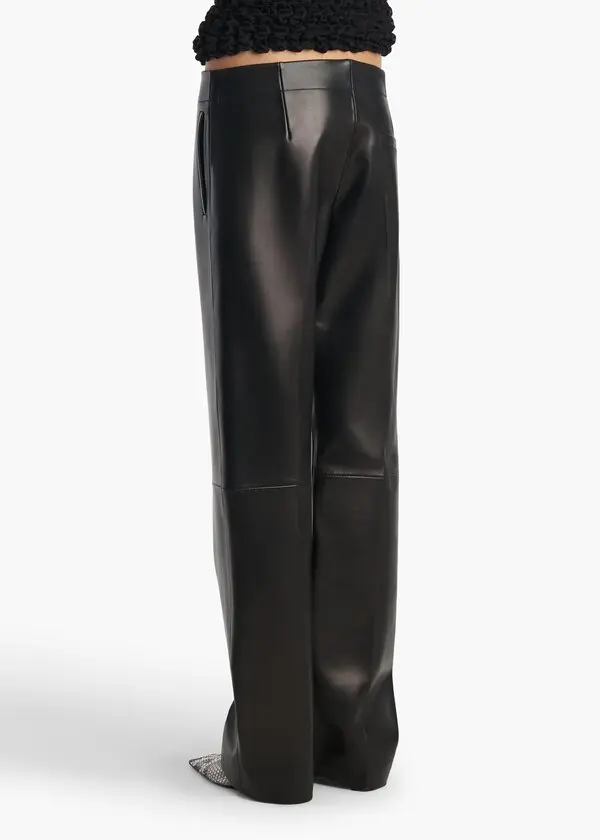 Khaite Mita Leather Trousers - Black