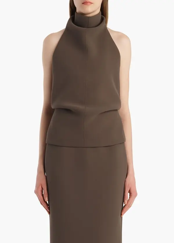 Khaite Halter Neck Top With Open Back Detail - Clove