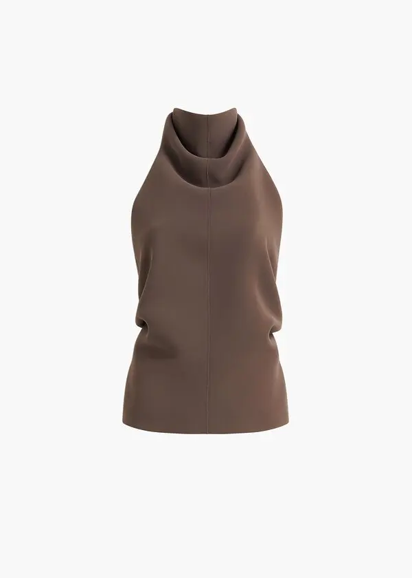 Khaite Halter Neck Top With Open Back Detail - Clove