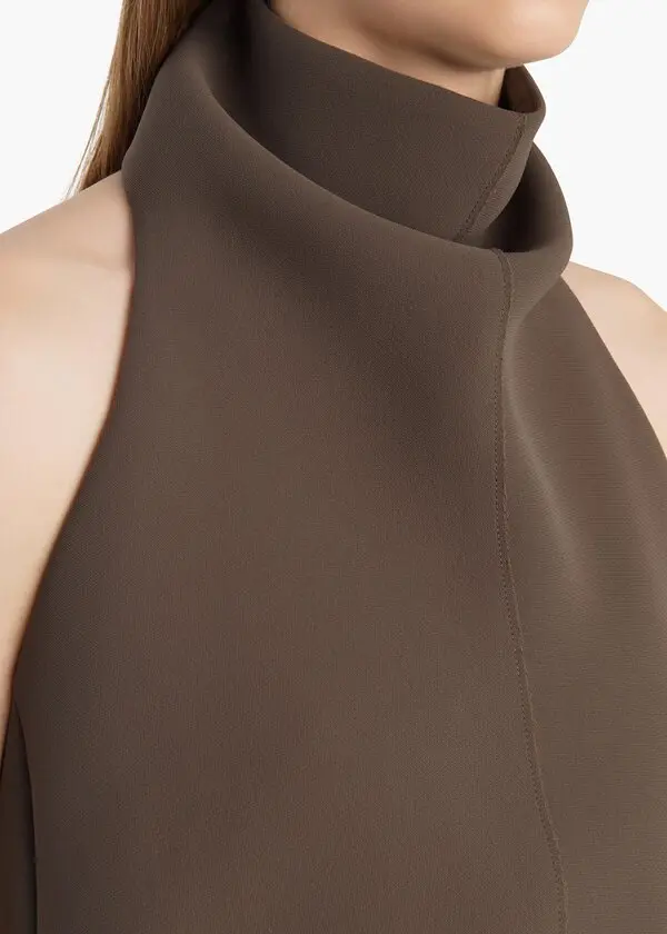 Khaite Halter Neck Top With Open Back Detail - Clove