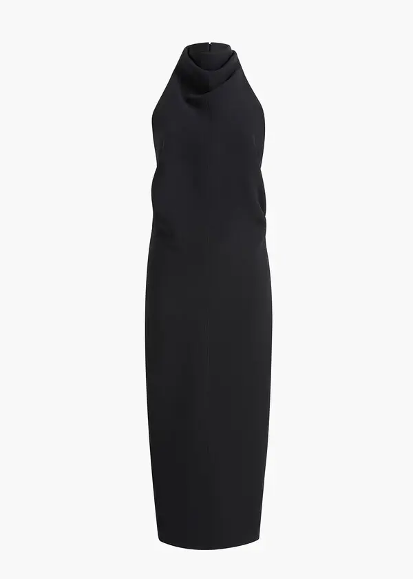Khaite Roxanne Crepe Halterneck Maxi Dress - Black