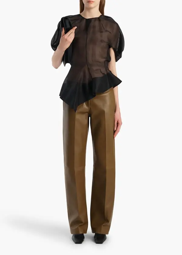 Khaite Rumi Silk Organza Draped Top