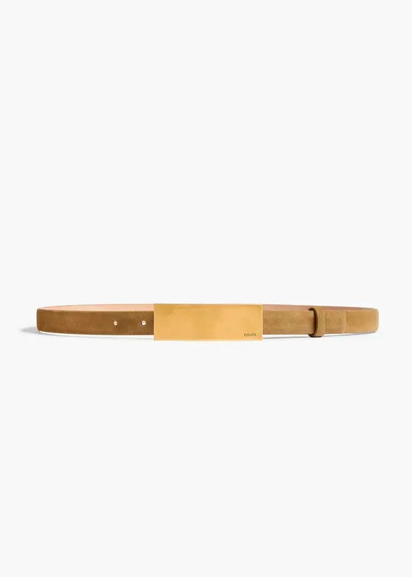 Khaite Berlin Belt In Suede - Mud