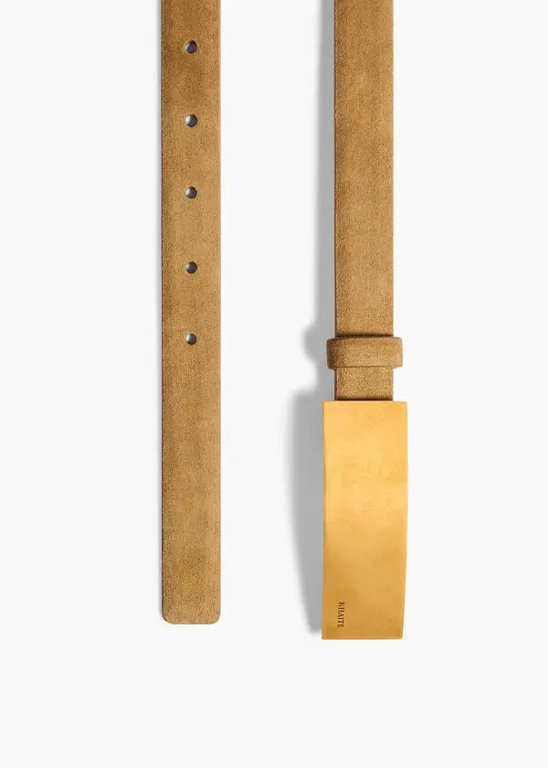 Khaite Berlin Belt In Suede - Mud
