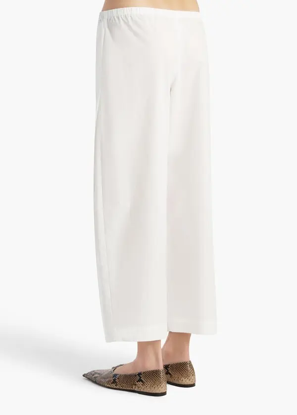 Khaite Roma Pant In Cotton Poplin - Chalk