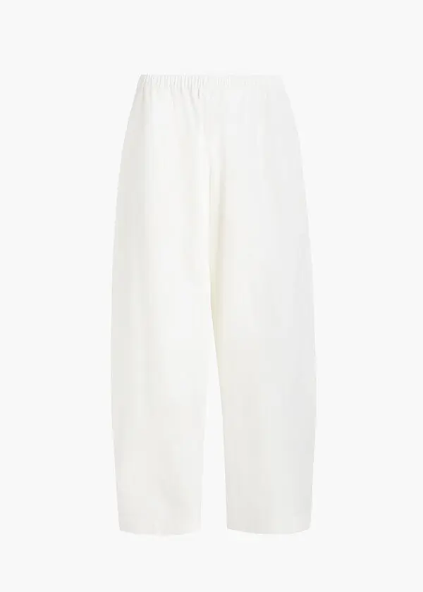 Khaite Roma Pant In Cotton Poplin - Chalk