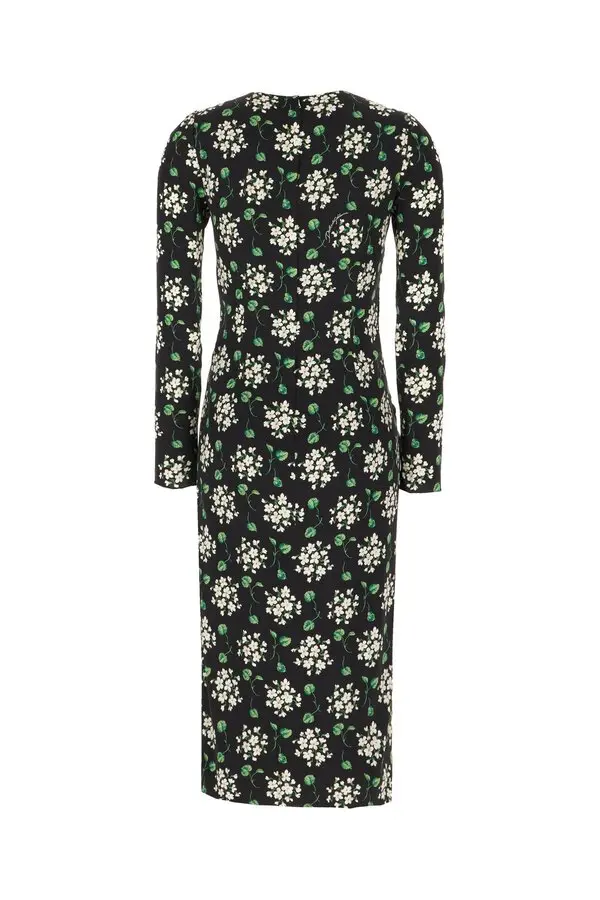 Dolce & Gabbana Floral Print Ruched Midi Dress - Multicolor
