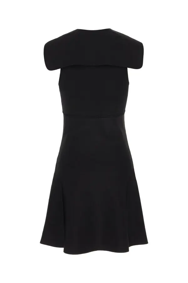 Givenchy Black Dress With Silver Tone Emblem