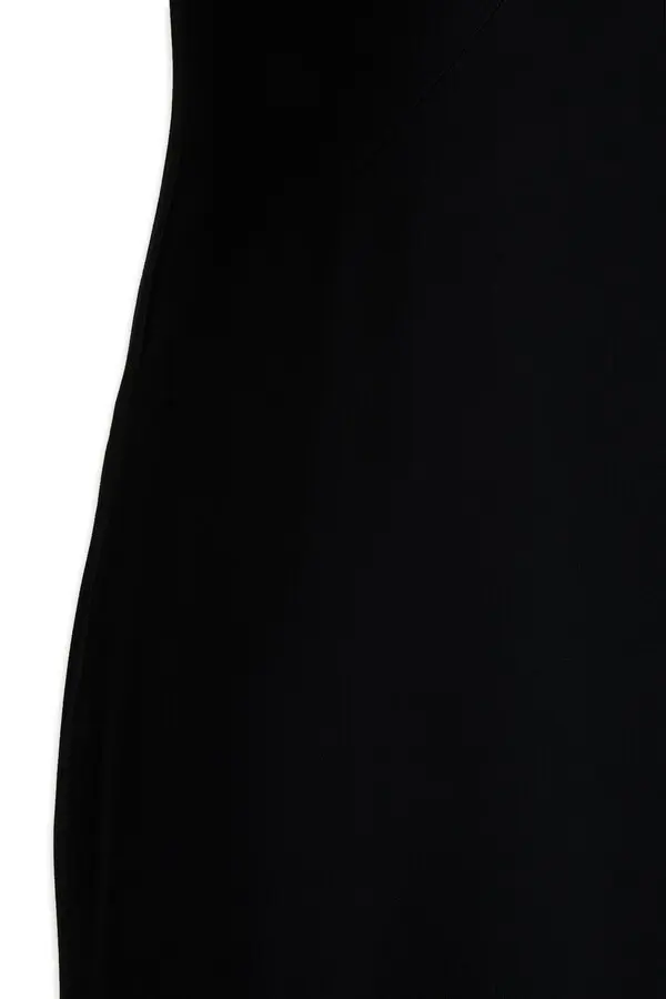 Versace Black Asymmetrical Neckline Dress