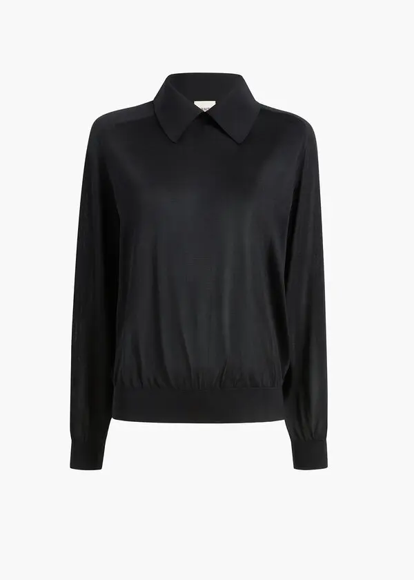 Khaite Alexa Silk Pullover - Black