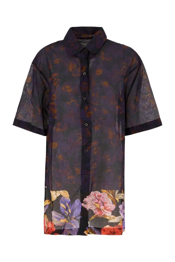 Dries Van Noten Printed Short Sleeve Shirt