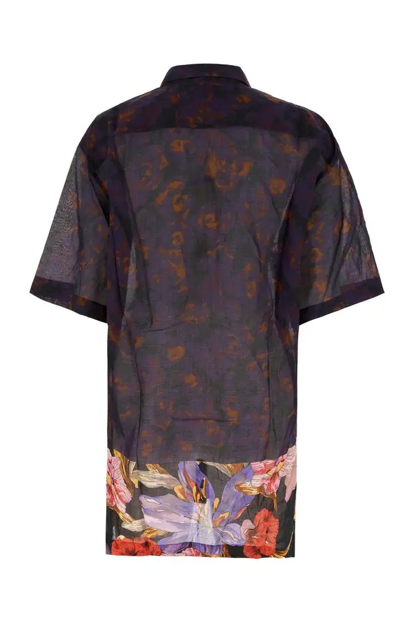 Dries Van Noten Printed Short Sleeve Shirt