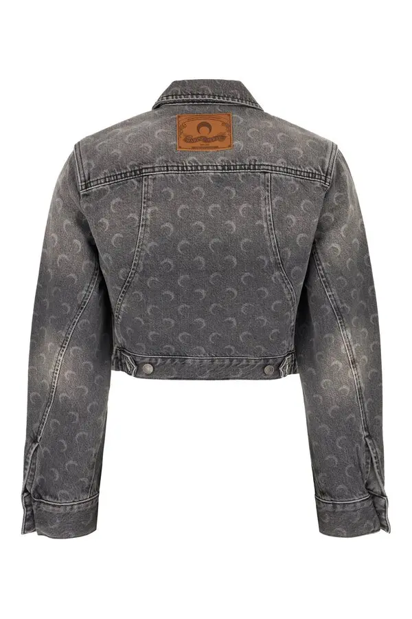 MARINE SERRE Moon Print Denim Jacket - Multicolor