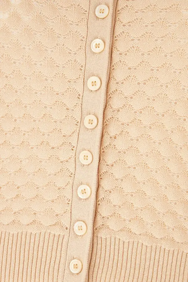 Chloé Ribbed Cardigan With Button Detail