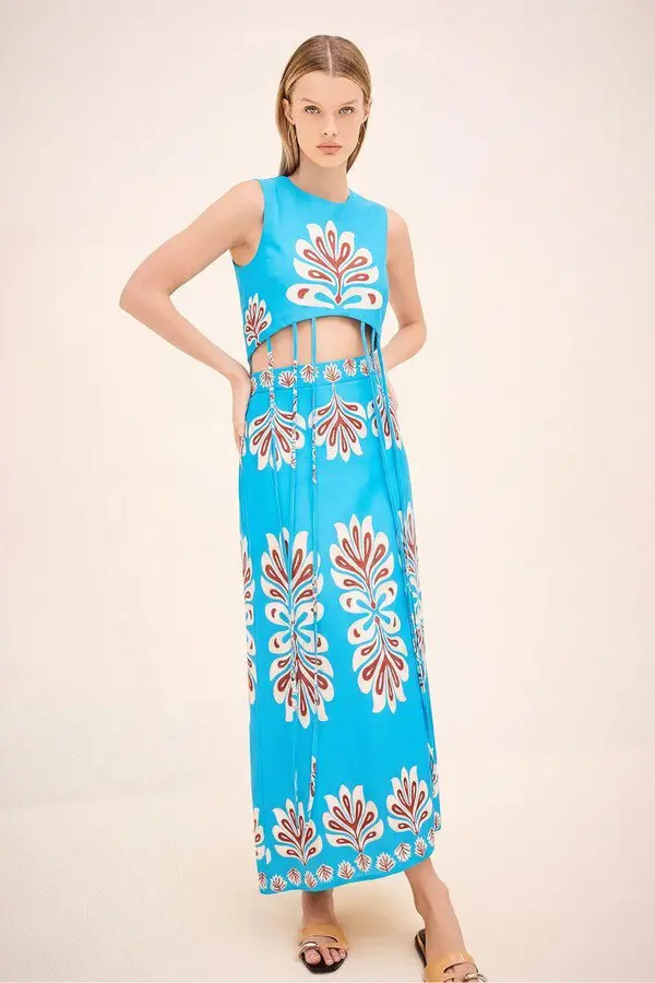 Alexis Leontine Sleeveless Cropped Top With Cord Detailing