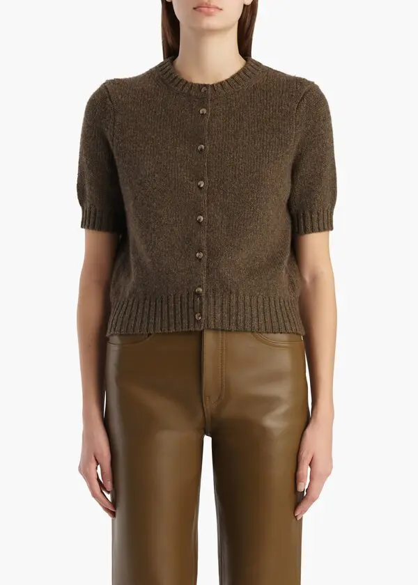 Khaite Nora Cashmere Cardigan - Artichoke