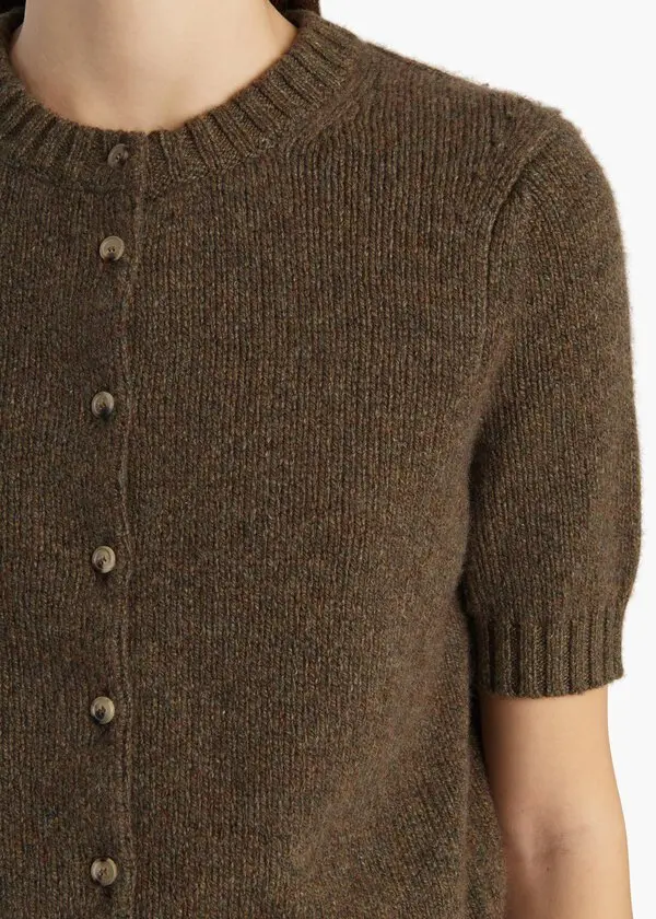 Khaite Nora Cashmere Cardigan - Artichoke