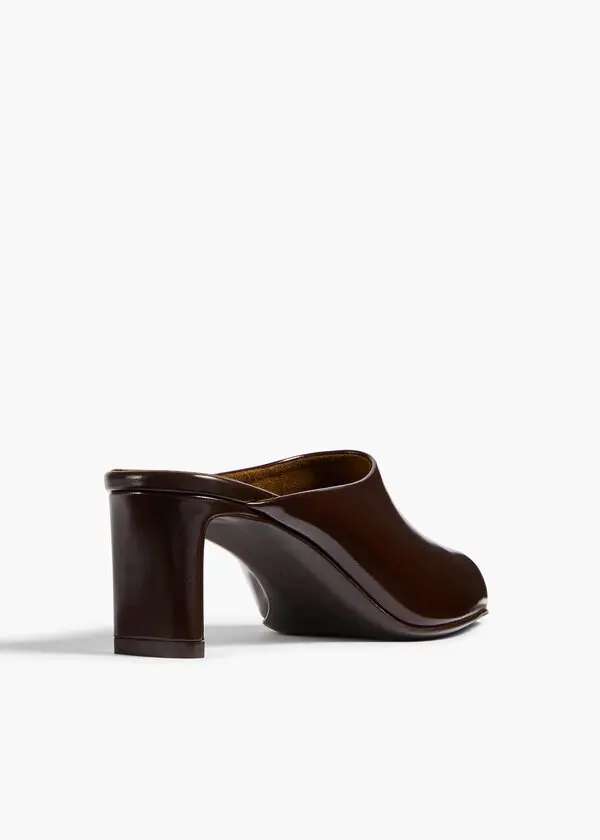 Khaite Colt Low Mule In Luminous Calfskin - Cacao