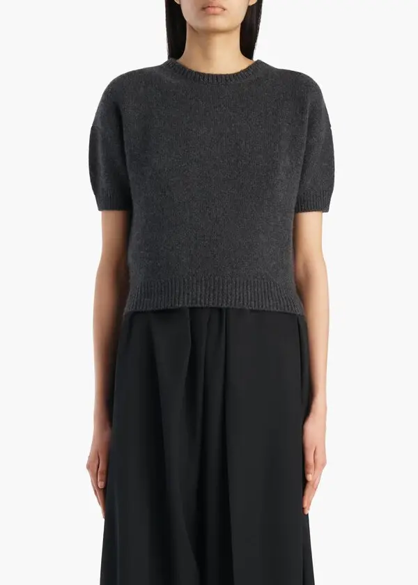 Khaite Cashmere Crewneck Sweater - Charcoal