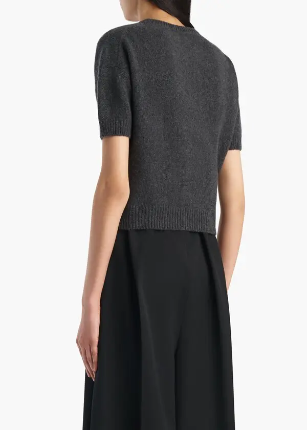 Khaite Cashmere Crewneck Sweater - Charcoal