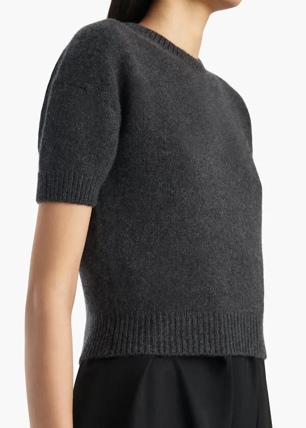 Khaite Cashmere Crewneck Sweater - Charcoal
