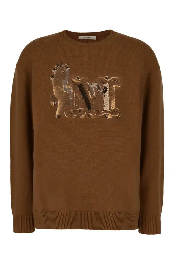 Max Mara Embellished Logo Knitwear